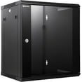 12U Wall Mount Network Rack Cabinet – Quiet Cooling Fan, Locking Glass ...