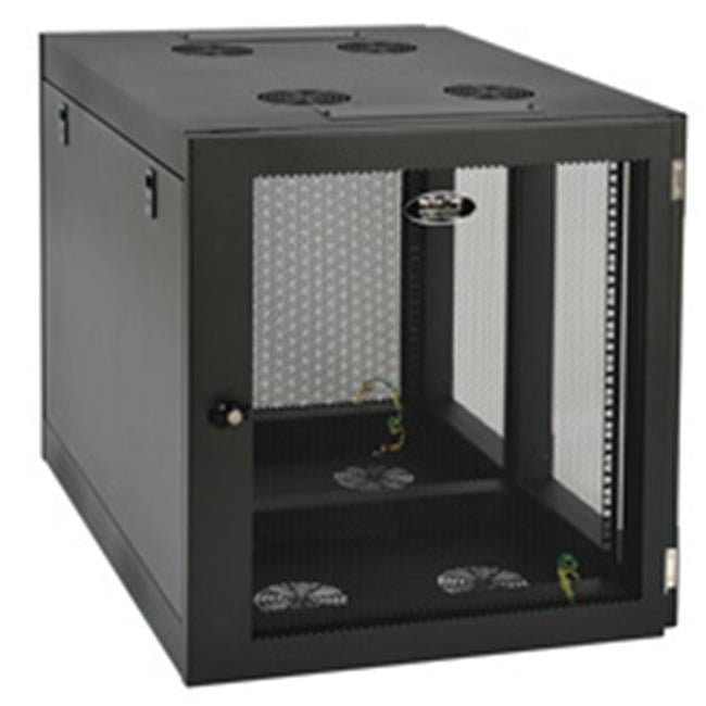 12U Wall Mount Rack Enclosure Cabinet Side Mount - Black - Walmart.com