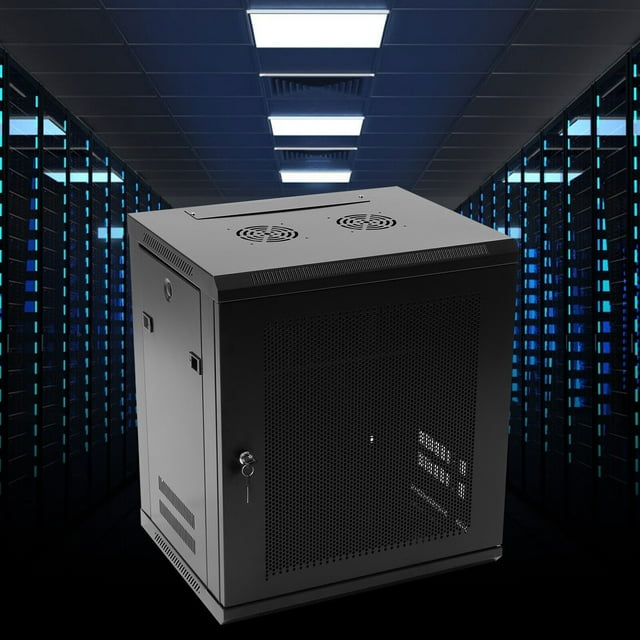12U Wall Mount Server Cabinet Network Rack Vented Enclosure Locking ...