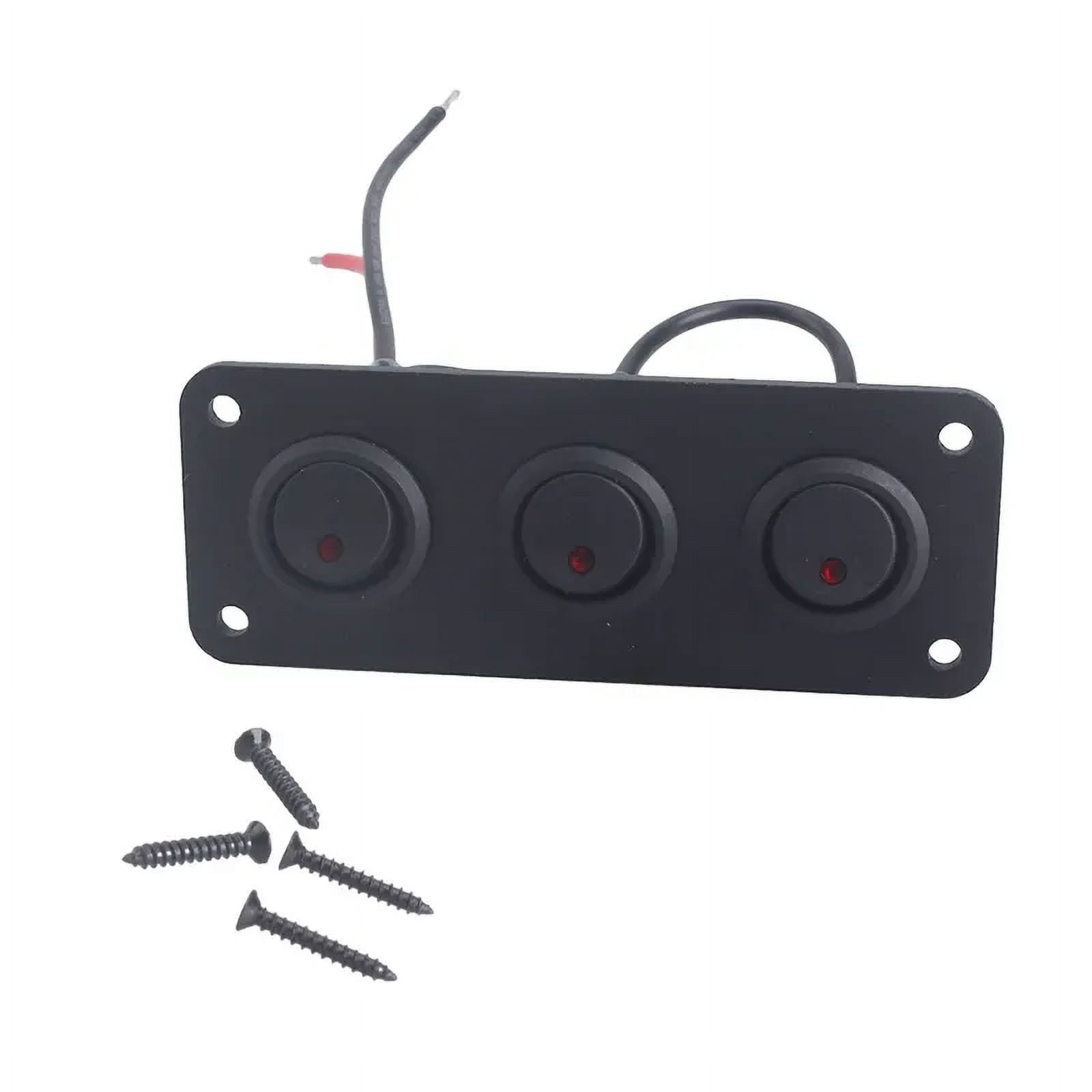 12V 1-5 Gang Universal Toggle Switch Panel USB Car Boat Marine RV Truck ...