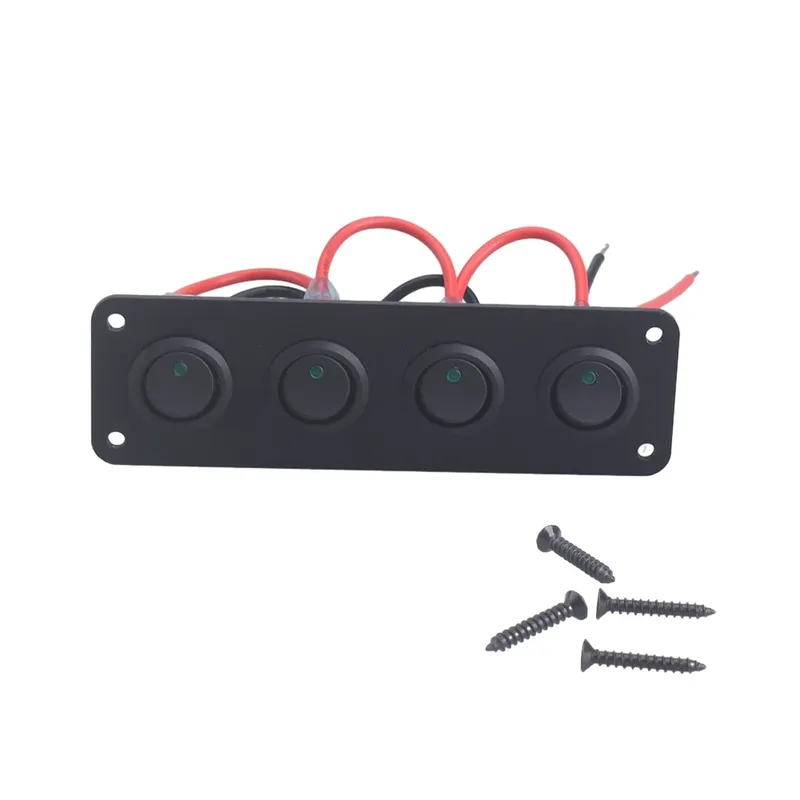 12V 1-5 Gang Universal Toggle Switch Panel USB Car Boat Marine RV Truck ...