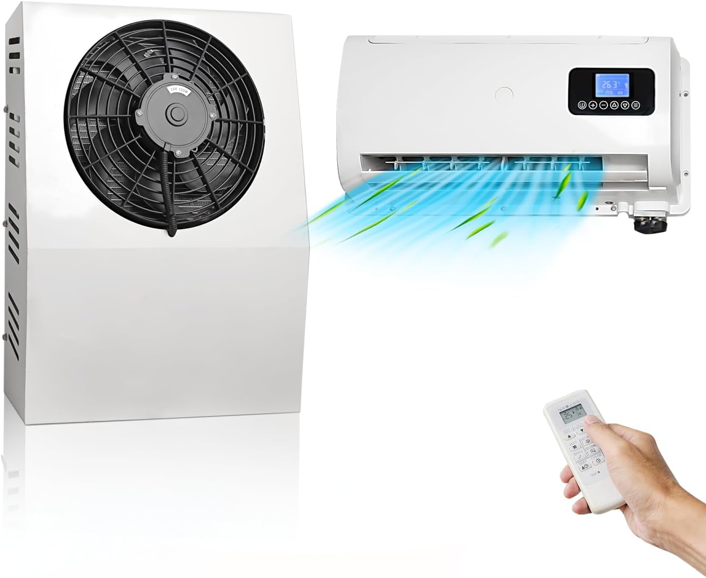 12V 10000BTU Mini Electric Split Air Conditioner, New Energy AC Unit ...