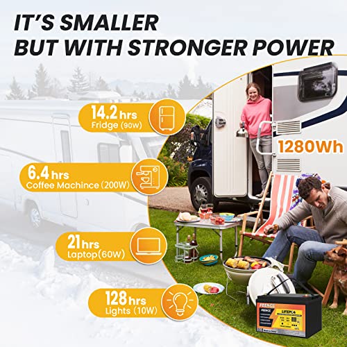 12V 100Ah Bluetooth LiFePO4 Lithium Battery, 100A BMS,Low Temperature ...