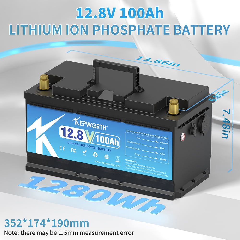 12V 100Ah LiFePO4 Battery Packs Grade A Cells Rechargeable For Outdoor ...