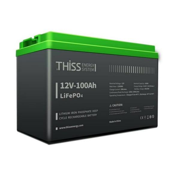 12V 100Ah LiFePO4 Battery, Rechargeabel Deep Cycle Lithium Batteries ...