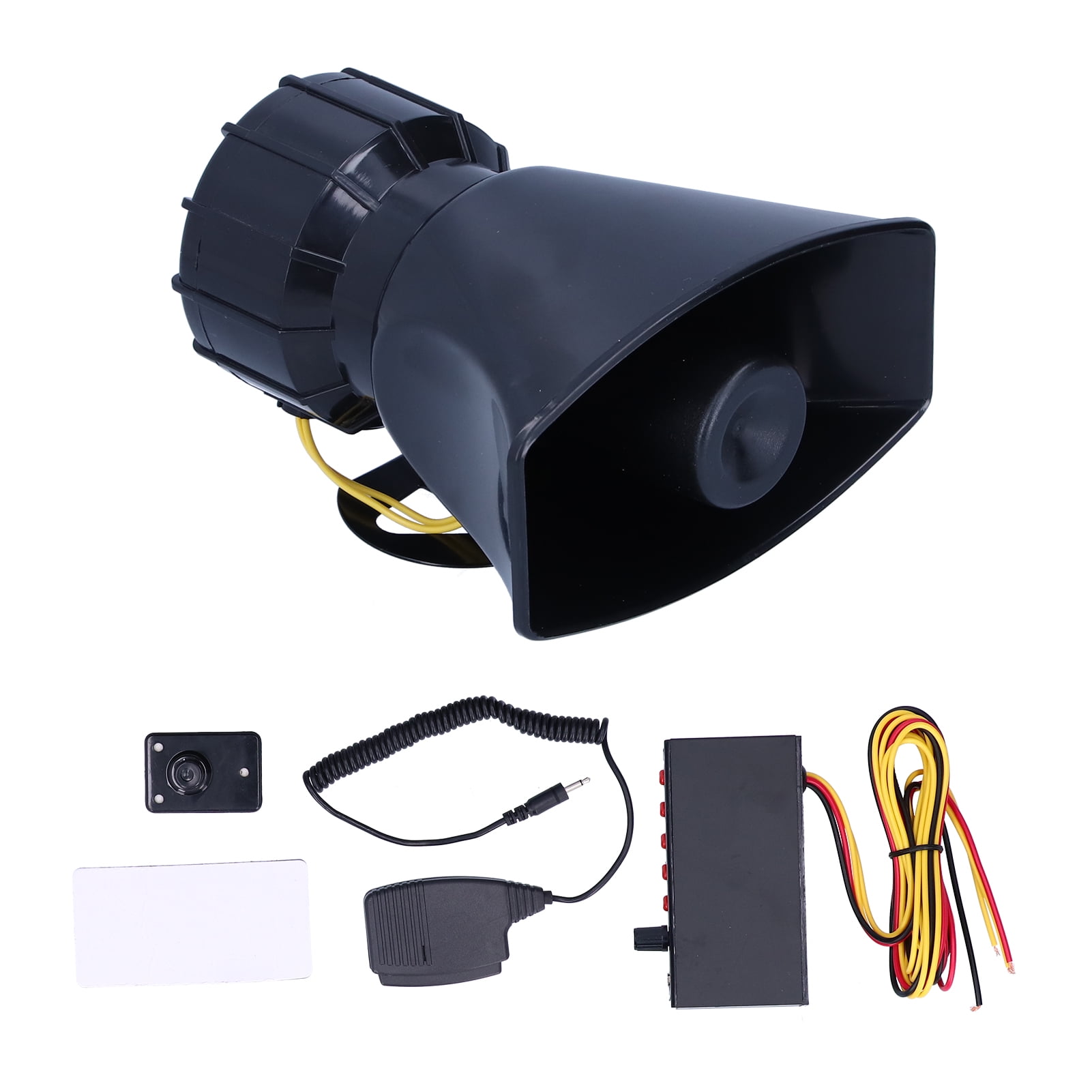 12V 100W 125DB Car Horn Megaphone 5-Sound Emergency Warning Alarm Fire ...