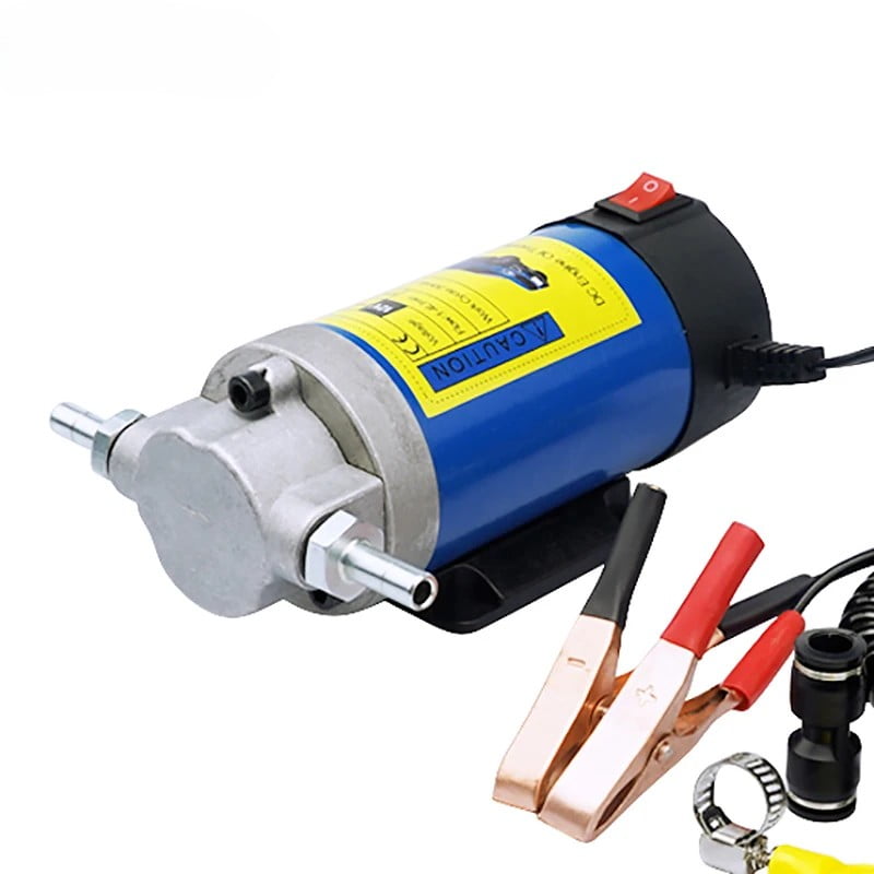 12V 100W Electric Oil Transfer Pump Portable 1-4L/min Oil-changes ...