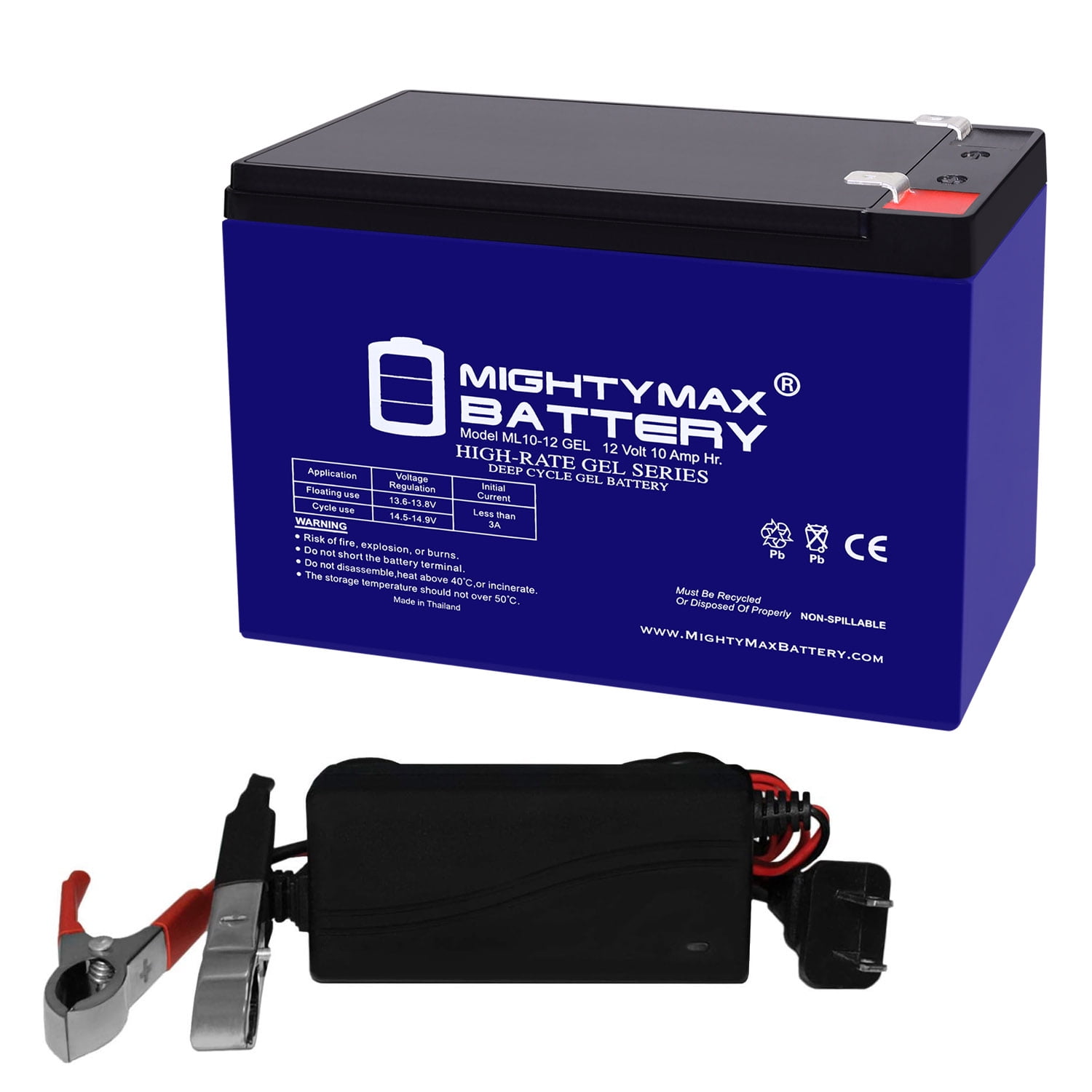 12V 10AH GEL F2 Replacement Battery Compatible With HCF Pacelite HCF ...