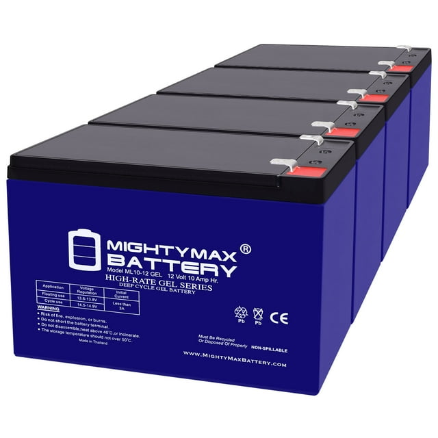 12V 10AH GEL F2 Replacement Battery Compatible with Powertron H1X6XST ...