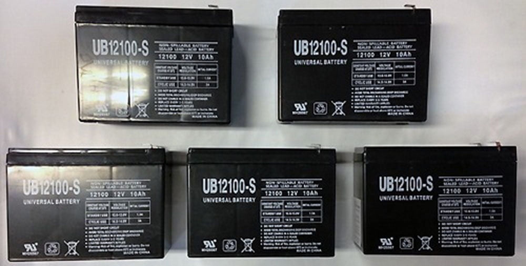 12V 10AH SLA Battery Replacement for Powertron H1X6XST - 5 Pack ...
