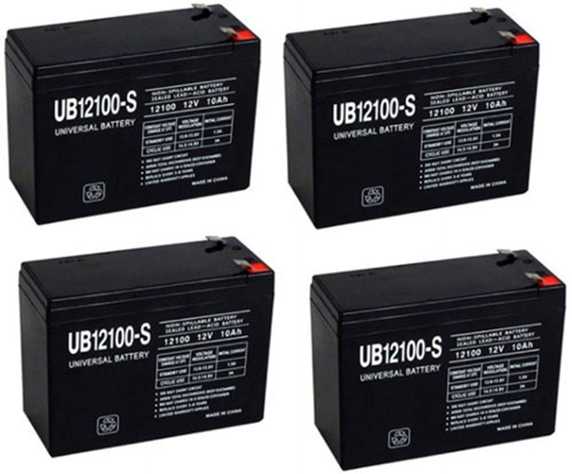 12V 10Ah BP10-12 PWL12V100 A512 10.0SR 10.0S Rechargeable Battery - 4 Pack - Walmart.com