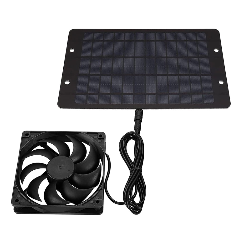 12V 10W Solar Panel Powered Fan Waterproof Air Extractor Solar Power ...