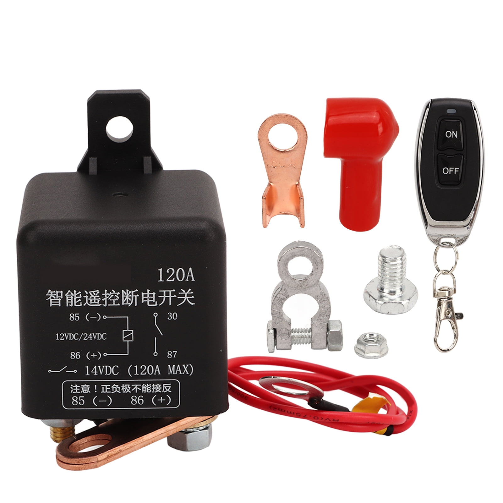 12V 120A Remote Control Battery Disconnect Anti Theft Battery Cut Off ...