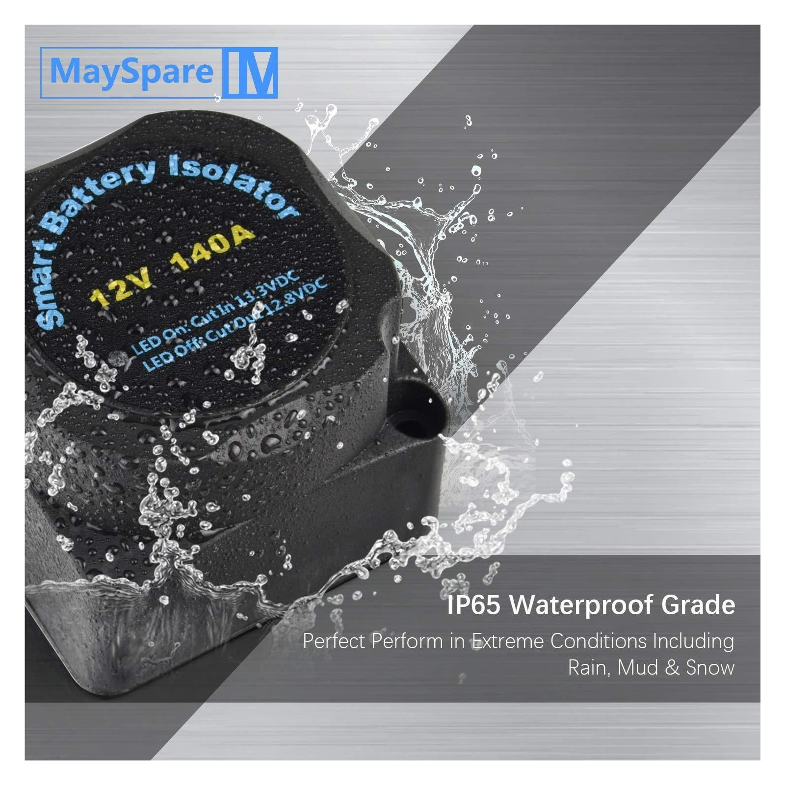 12V 140A RV Yacht Car Dual Battery Isolator Protection Controller Dual ...