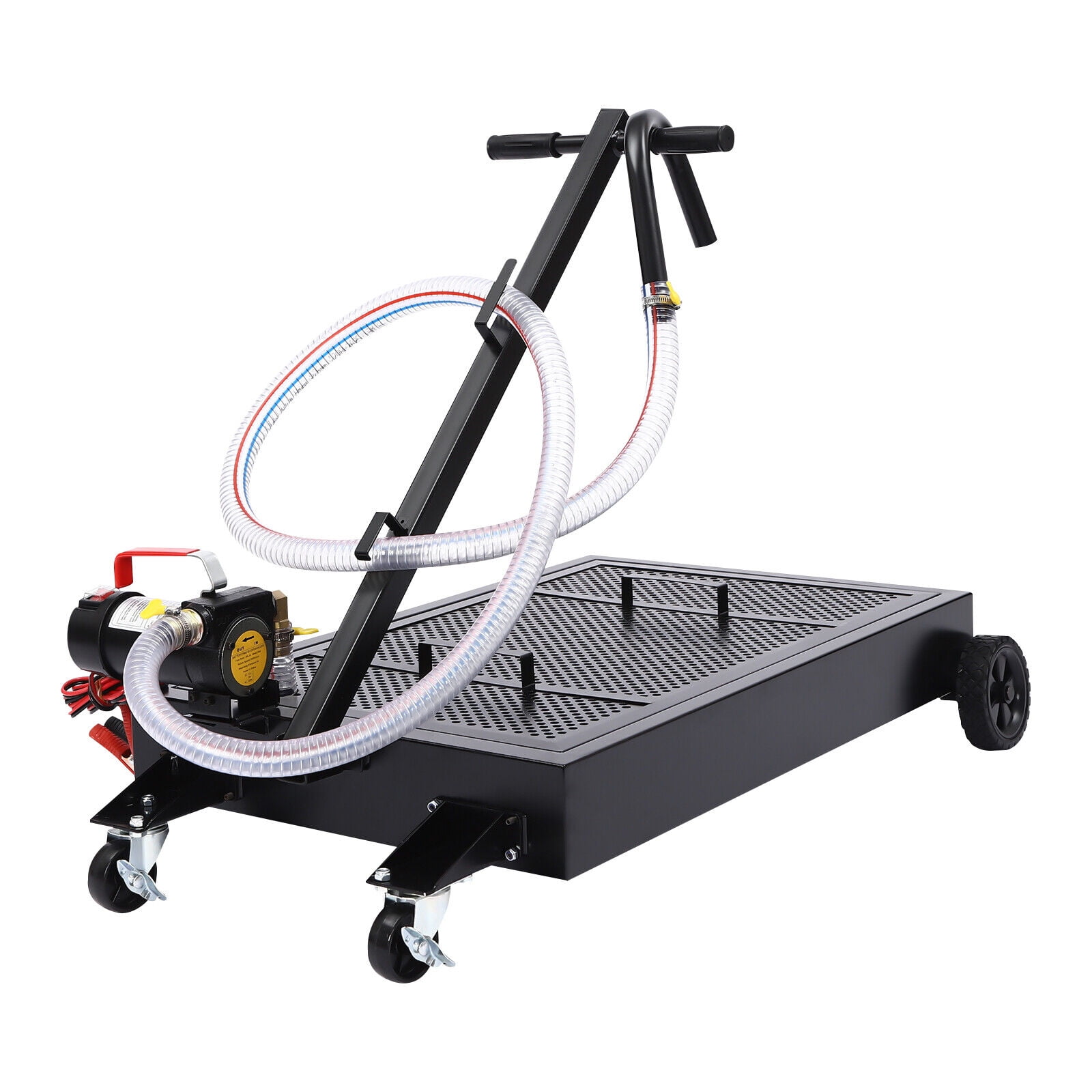 12V 15 Gallon Oil Drain Pan with Pump Oil Drain Pan Oil Drain Cart 8 ...