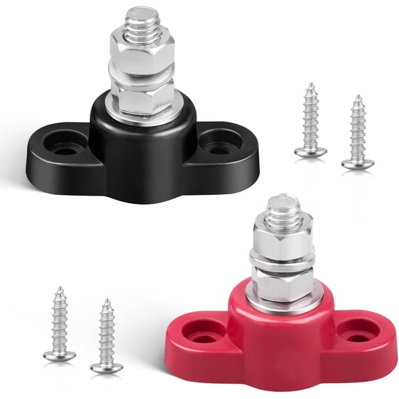 12V 150A Power Distribution Block 5/16" Single Stud Busbar M8 Terminal ...