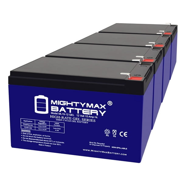 12V 15AH GEL F2 Replacement Battery Compatible with Currie Direct Drive ...