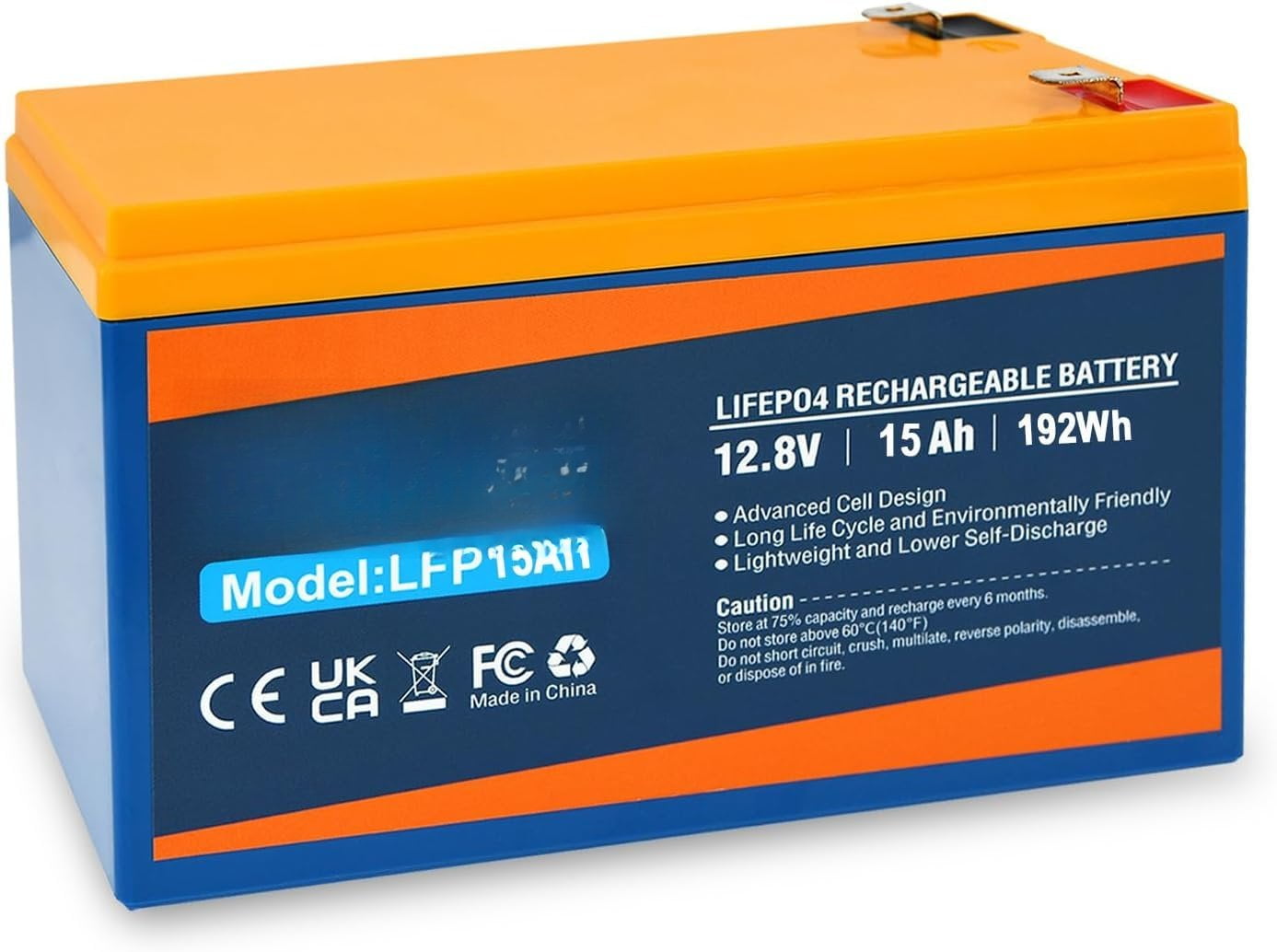 12V 15Ah Lithium LiFePO4 , 2000+ Cycles Maintenance- for Solar System ...