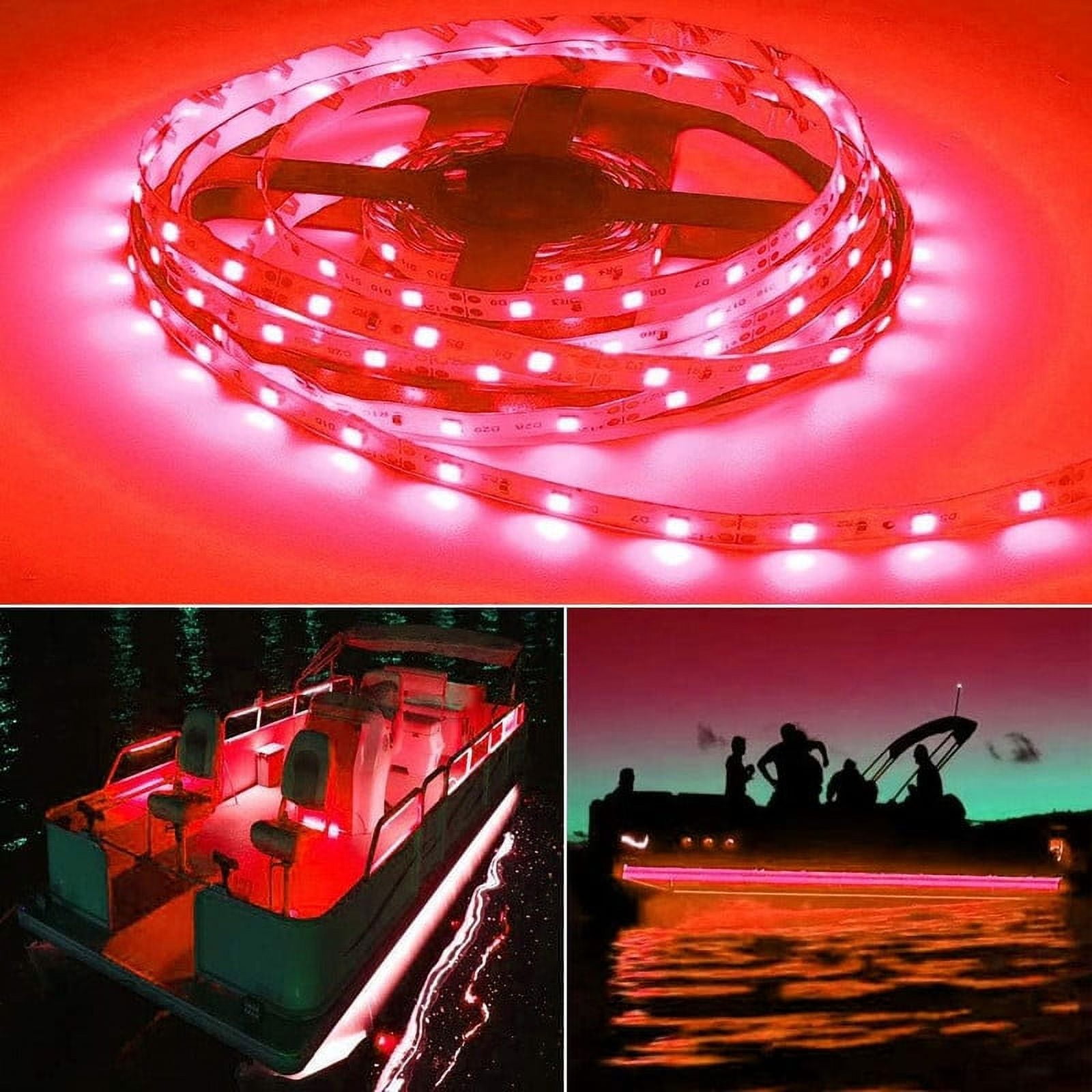 12V 16.4FT Marine Boat Ultra Violet UV Black Light LED Lights Strip ...