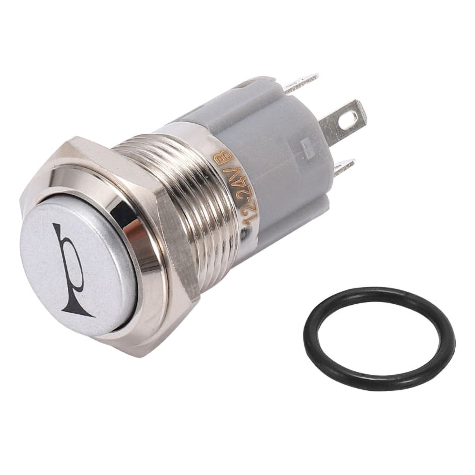 12V 16mm Car LED Light Momentary Horn Button Metal Switch Push Button ...