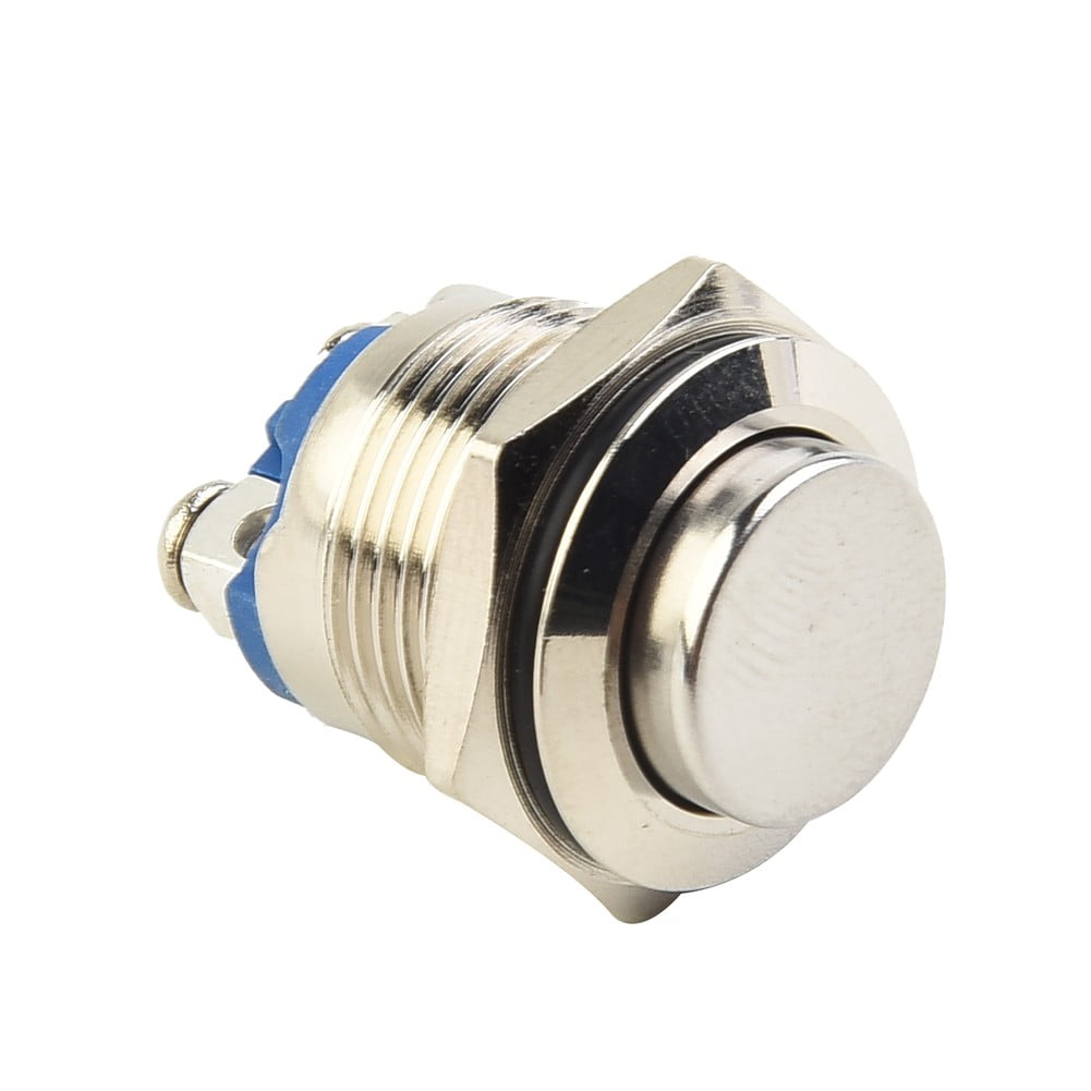 12V 16mm Metal Waterproof Push Button Momentary On Off Switch Start ...