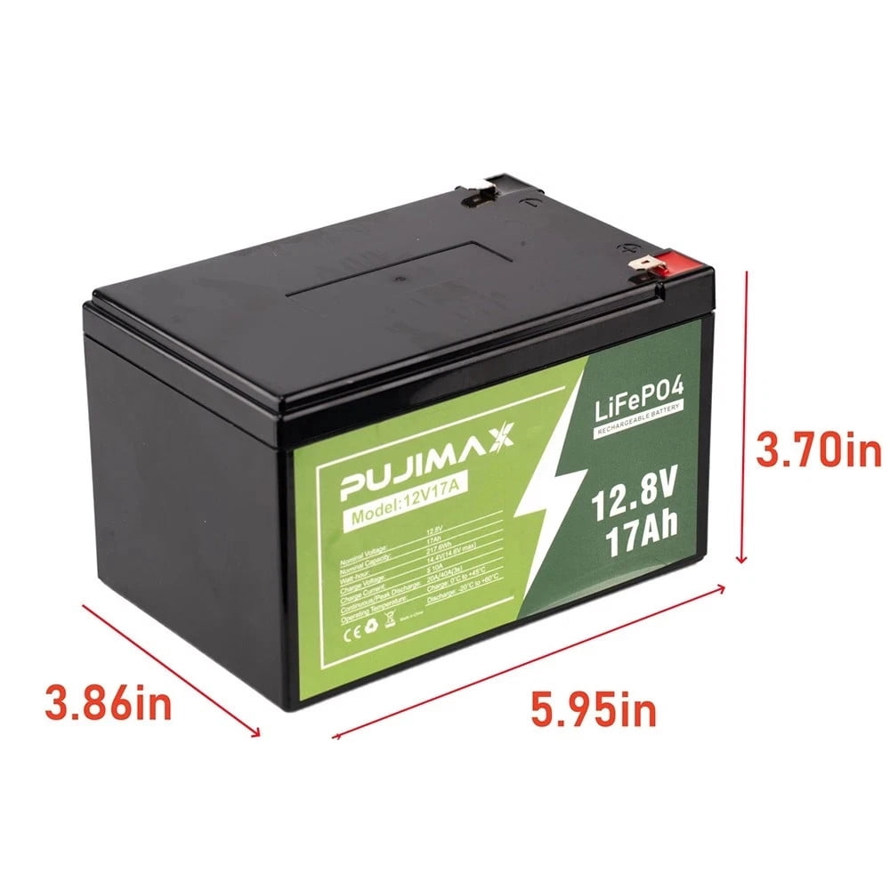 12V 17Ah LiFePO4 Cycle Battery Portable Lithium Battery for Marine RV ...