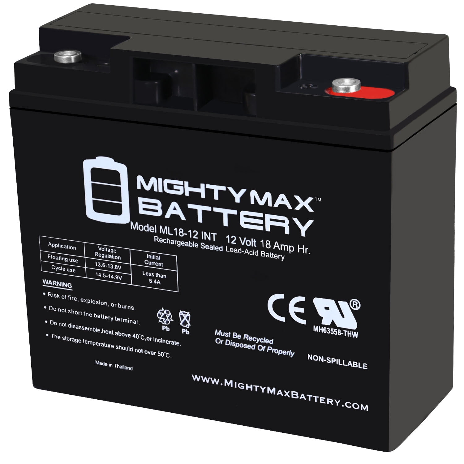 12V 18AH Internal Thread Battery Replaces John Deere 155C Lawn/Garden ...