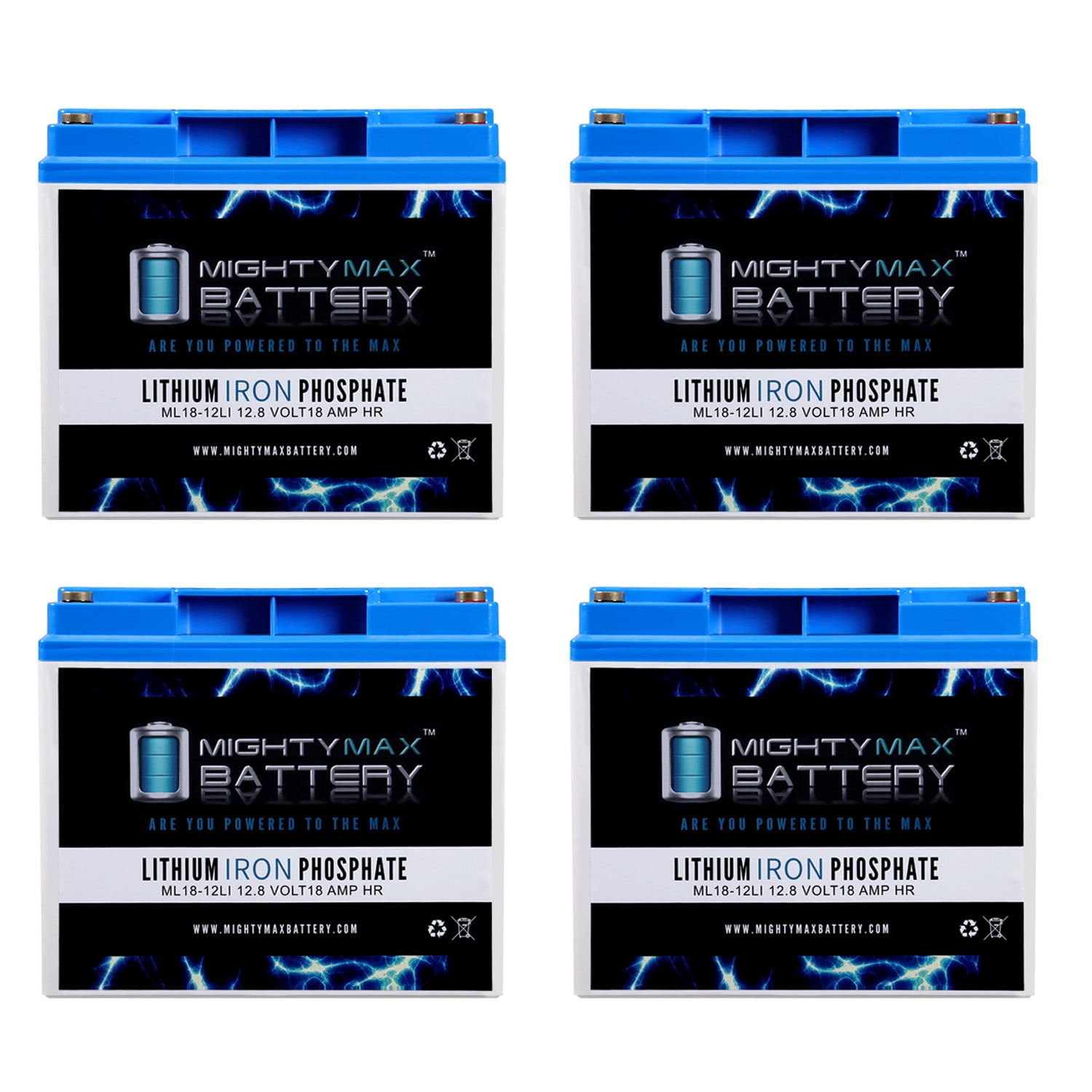 12V 18AH Lithium Replacement Battery Compatible with DSR Pro - 4 Pack ...