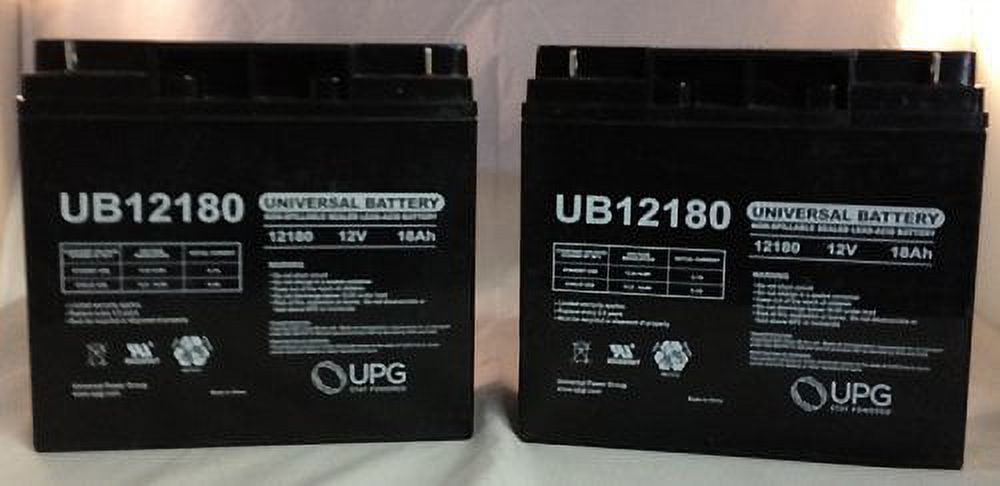 12V 18AH SLA Battery Replaces Pride Mobility Go-Go Elite Battery - 2 ...