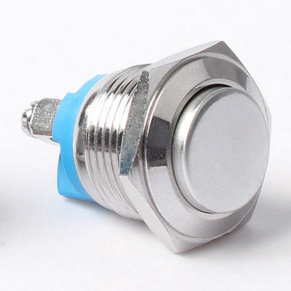 12V 19Mm Metal Waterproof Push Button Momentary On Off Switch Start ...