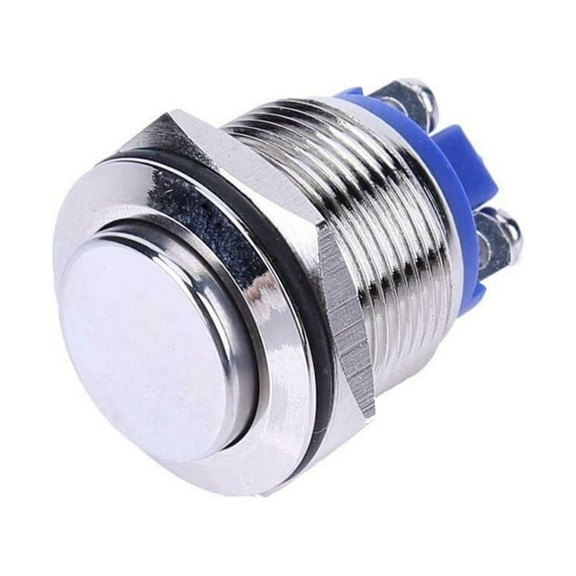 12V 19mm Metal On Off Car Round Push Button Switch Latching Dashboard ...
