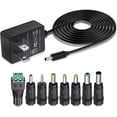 12V 1A AC Adapter Charger Replacement w/8 Tips, Regulated Power Supply ...
