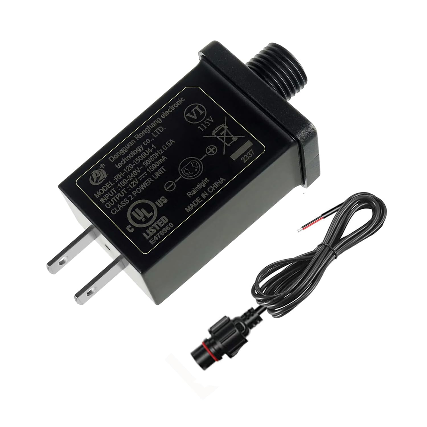 12V 1A Class 2 Power Supply, Ul Listed Replacement Yard Inflatable Adapter For Christmas String ...