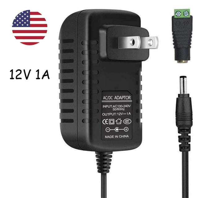 12V 1A Power Supply Adapter, 1000mA AC/DC Adapter,AC Switching Adapter ...