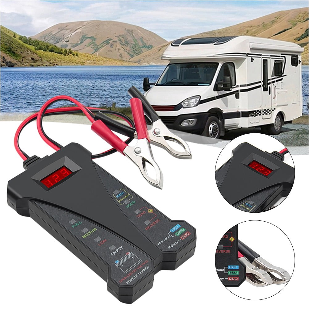 12V 1pcs Digital Battery Tester Voltmeter Alternator Charging System ...