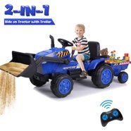 Costway 12V Powered Toy for Toddlers, Child's Ride On Excavator Digger ...