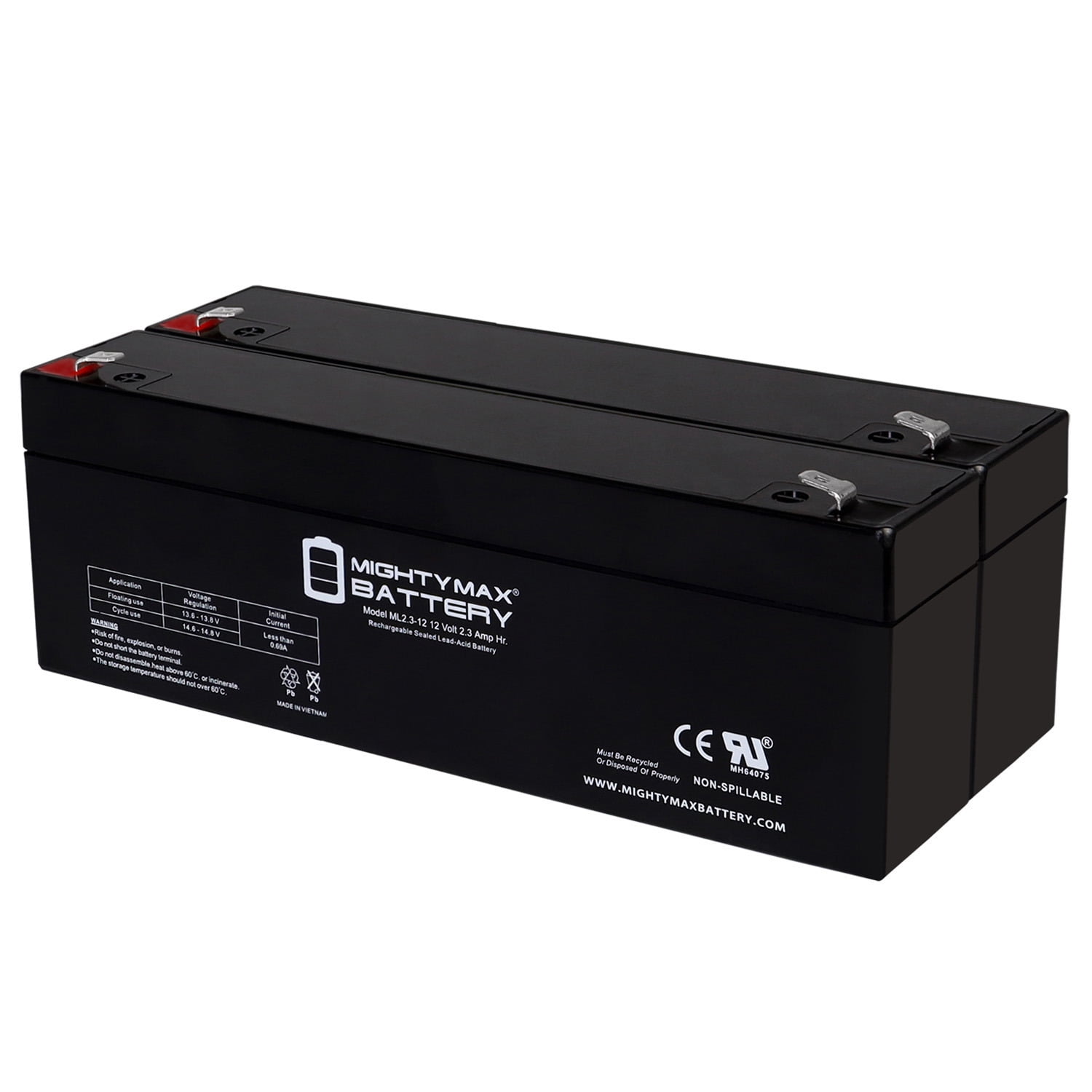 12V 2.3AH F1 SLA Replacement Battery Compatible With Zimmer Inc ATS ...