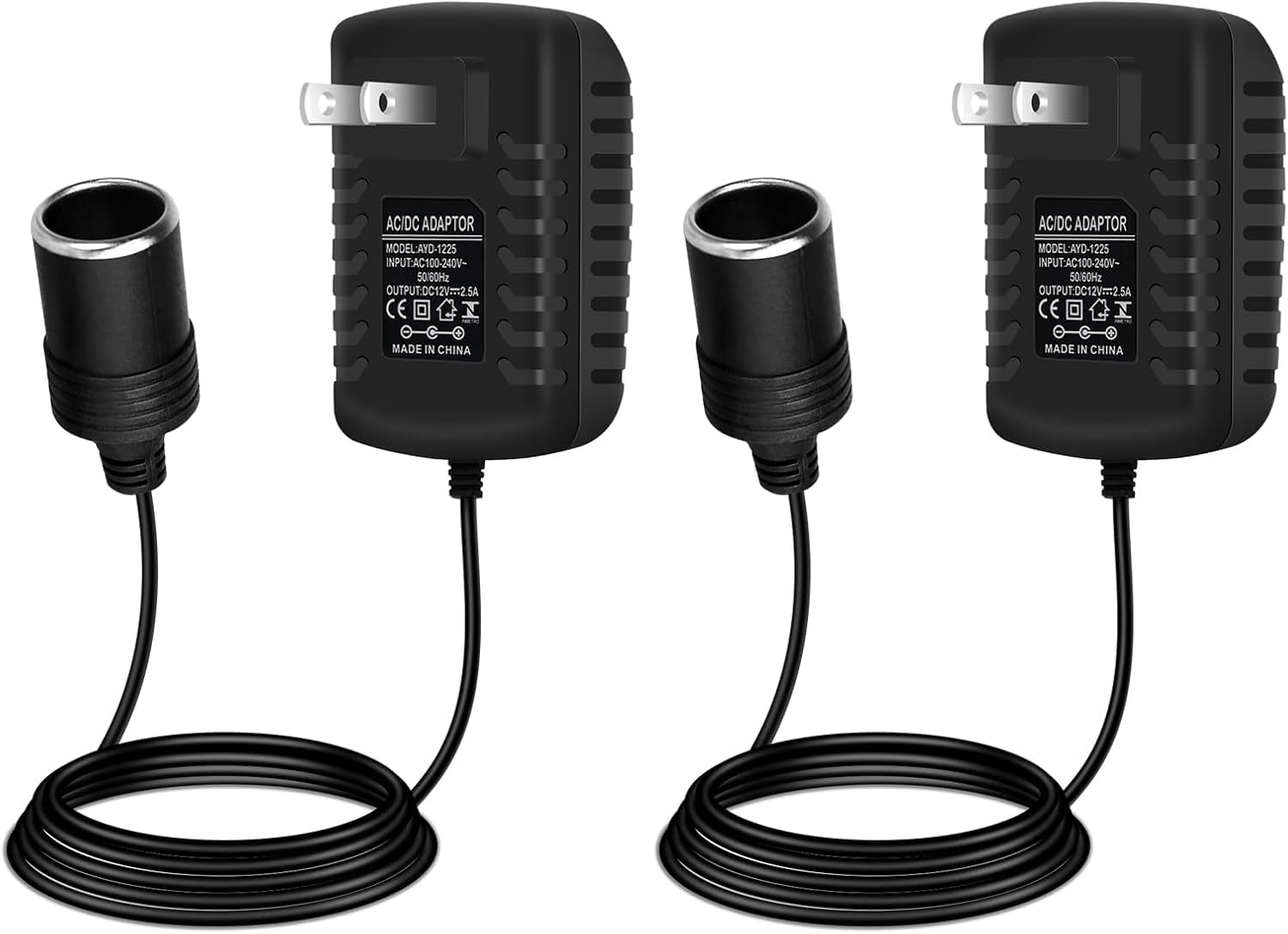 12V 2.5A 30W AC to DC Converter, 12V Car Cigarette Lighter Adapter for ...