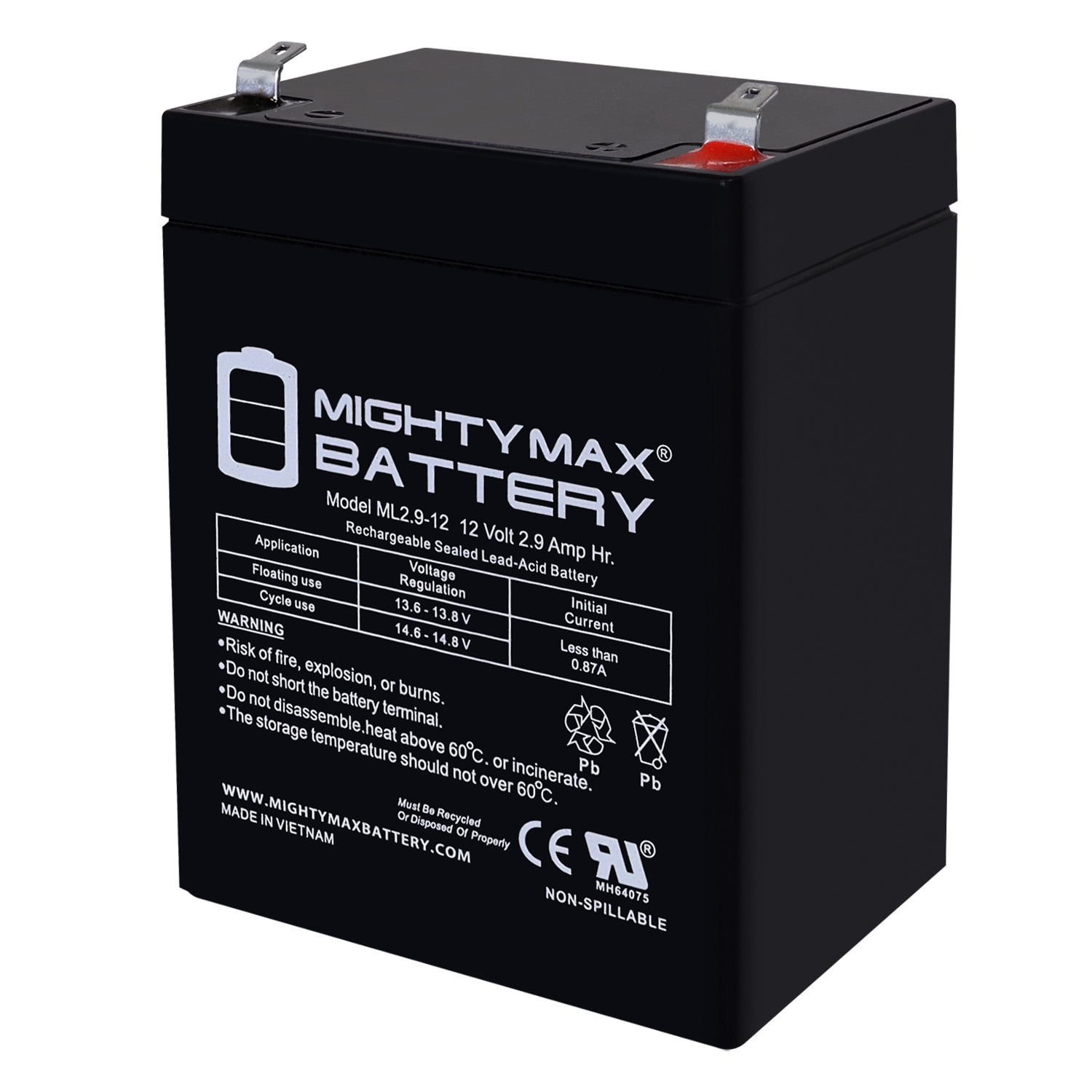12V 2.9AH F1 SLA Replacement Battery Compatible With Invacare Linak ...