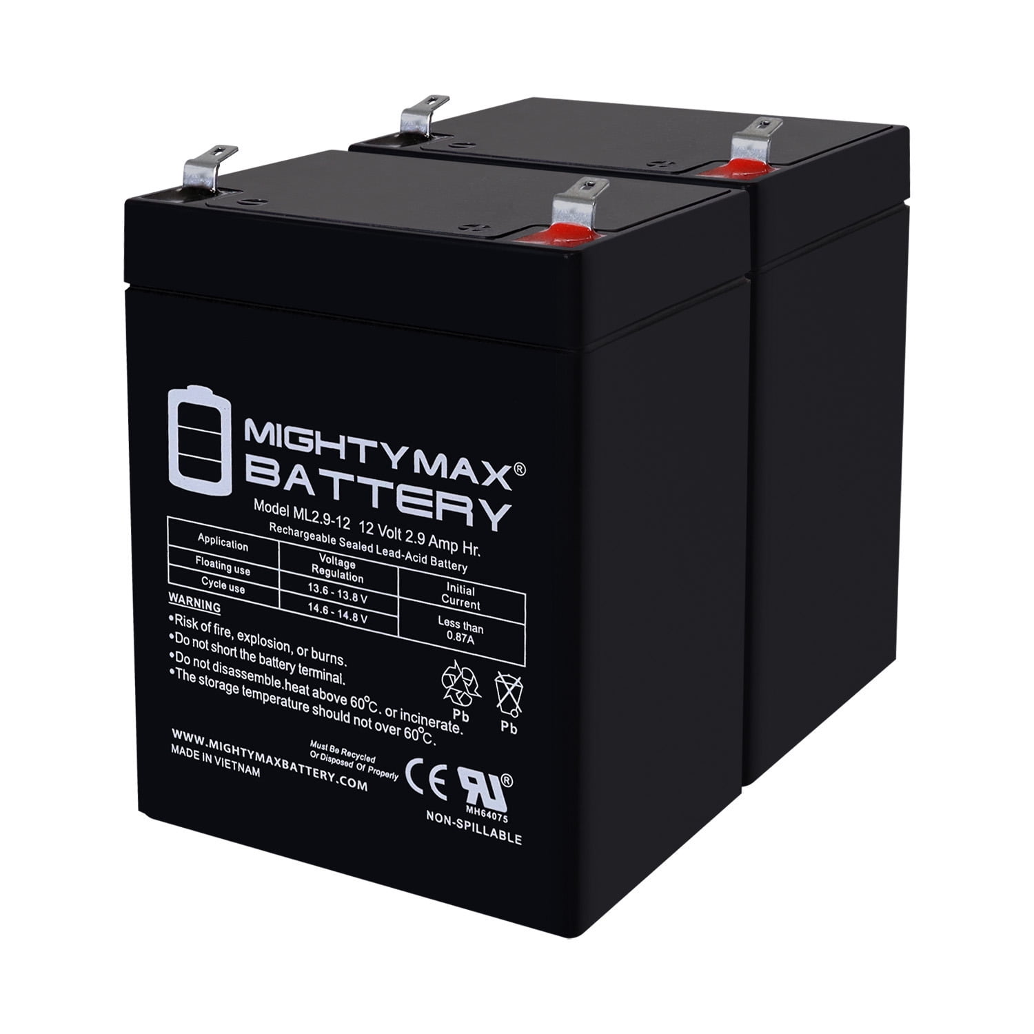 12V 2.9AH F1 SLA Replacement Battery Compatible With Linak BAJ1 Patient ...