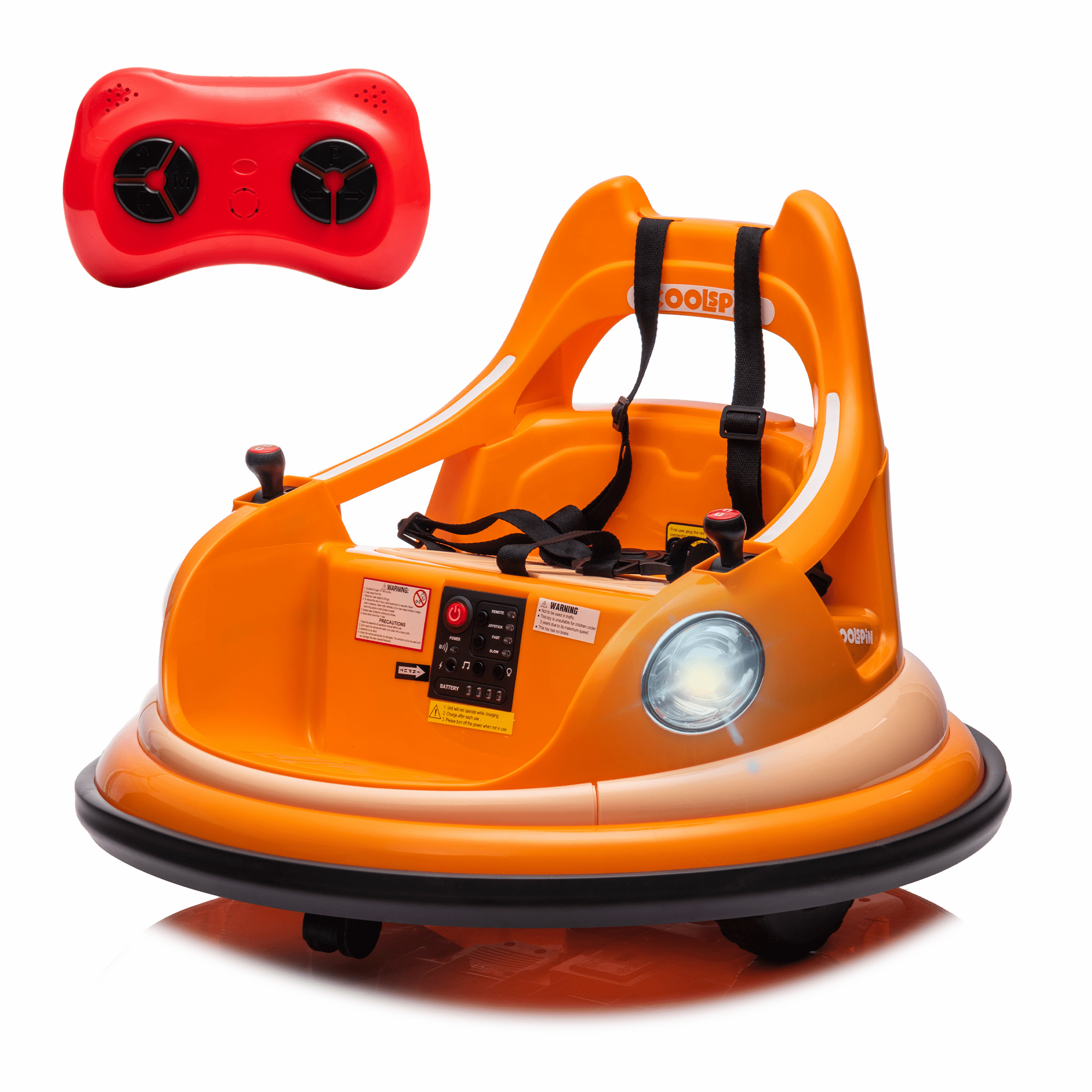 12V 2-Speeds Electric Ride On Bumper Car for Kids 1.5-5 Years Old ...