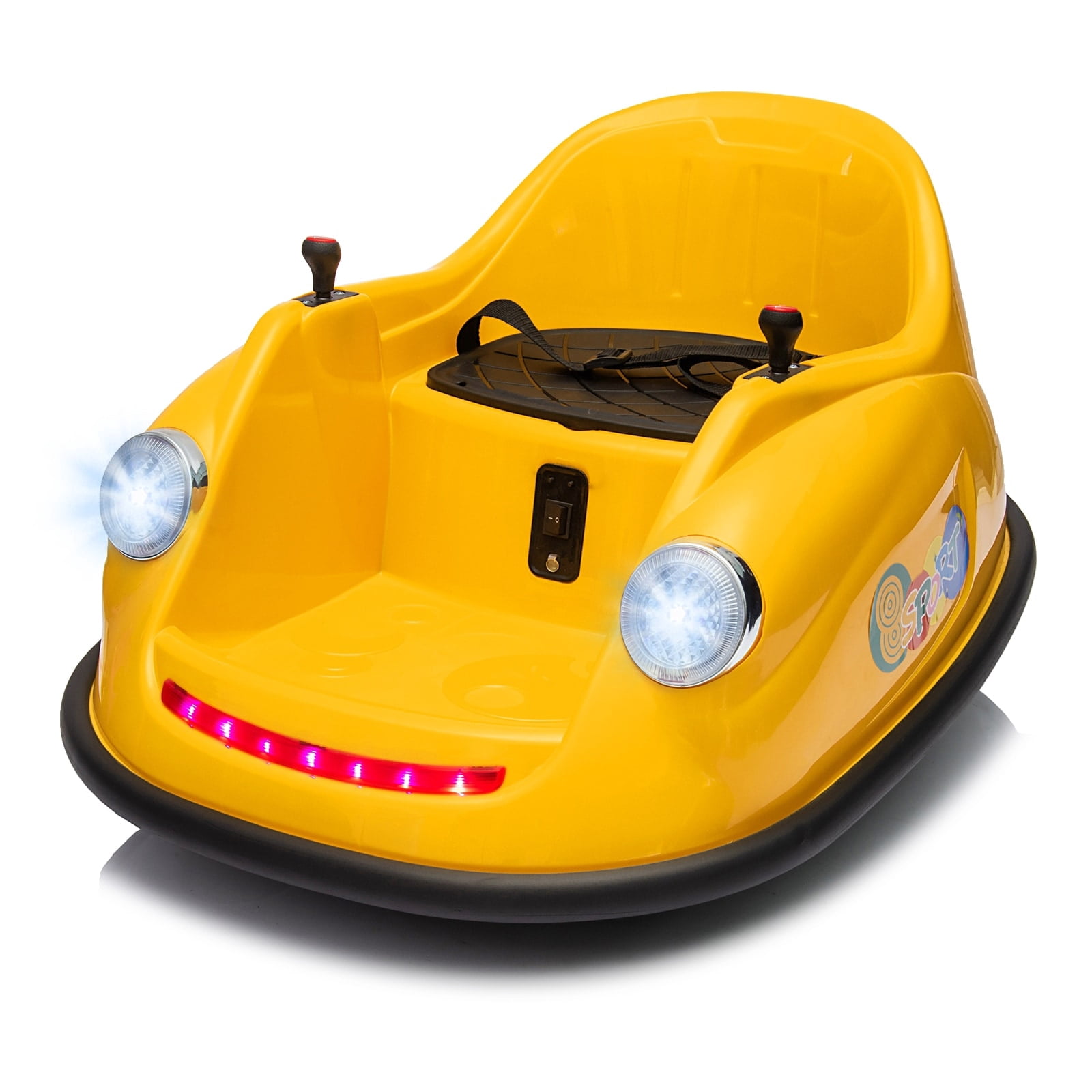 12V 2-Speeds Electric Ride On Bumper Car for Kids Toddlers Yellow ...