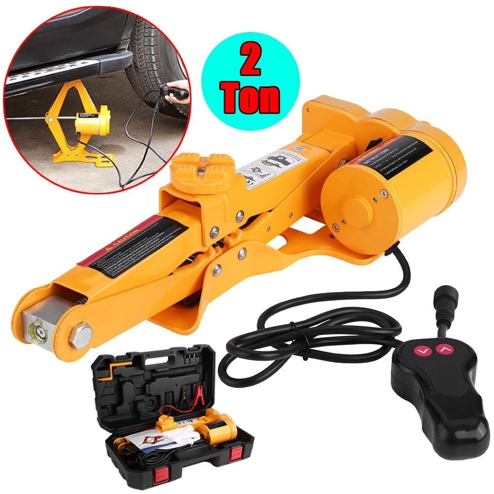 12V 2 Tons Portable Automotive Set: Electric Car Jack & Impact Wrench ...