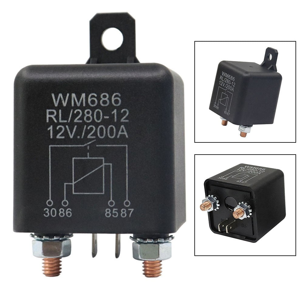 12V 200A High Current Power Car Starting Relay for Vehicles Truck Motor ...