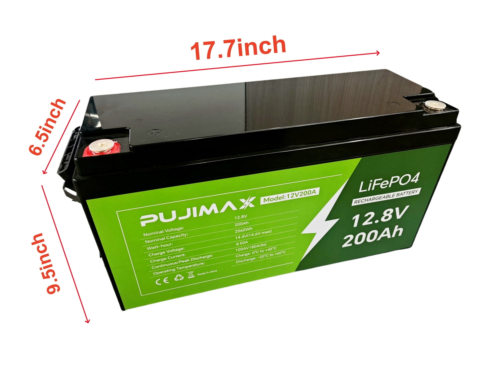 12V 200Ah LiFePO4 Deep Cycle Lithium 150A Battery Built-in BMS 8000 ...