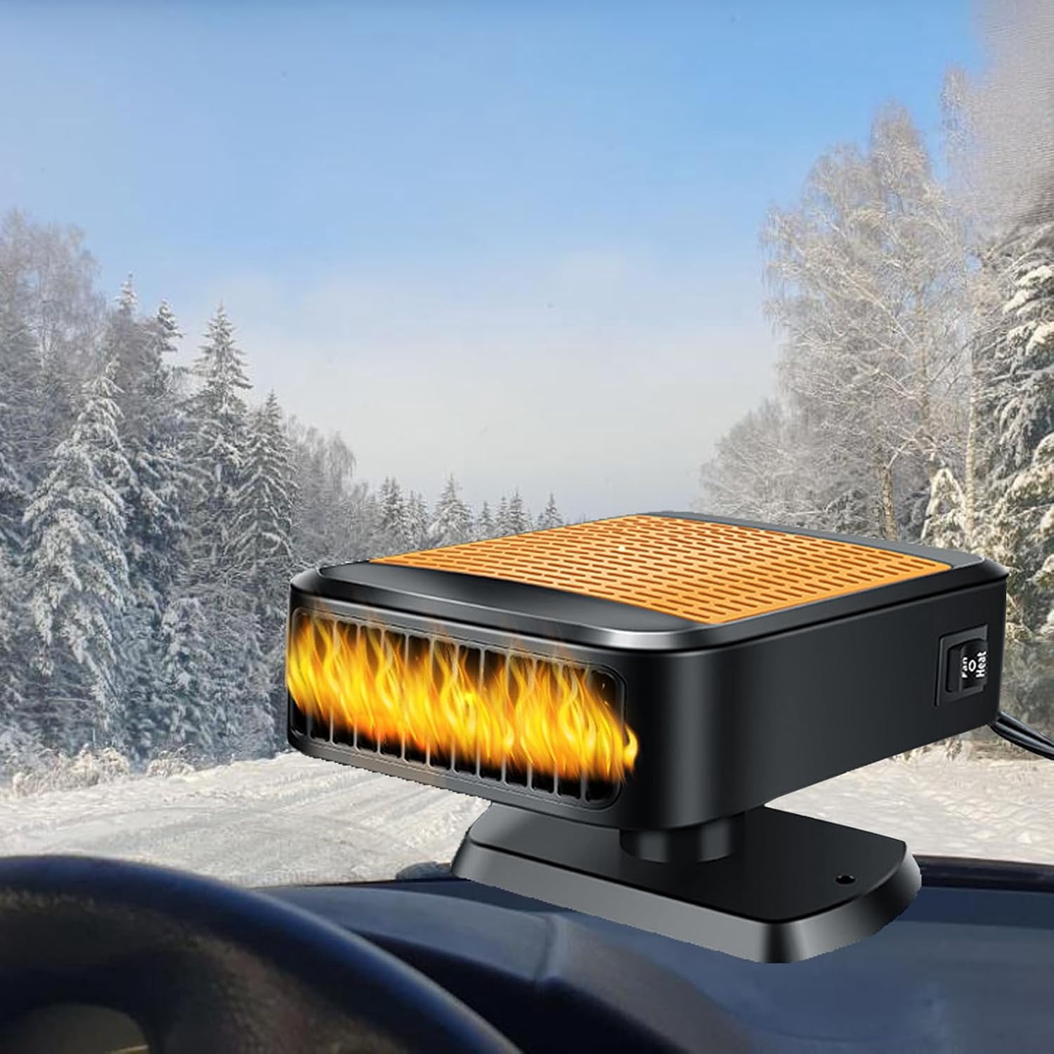 12V 200W Portable Car Heater & Defroster, Fast Heating Car Heaters for ...