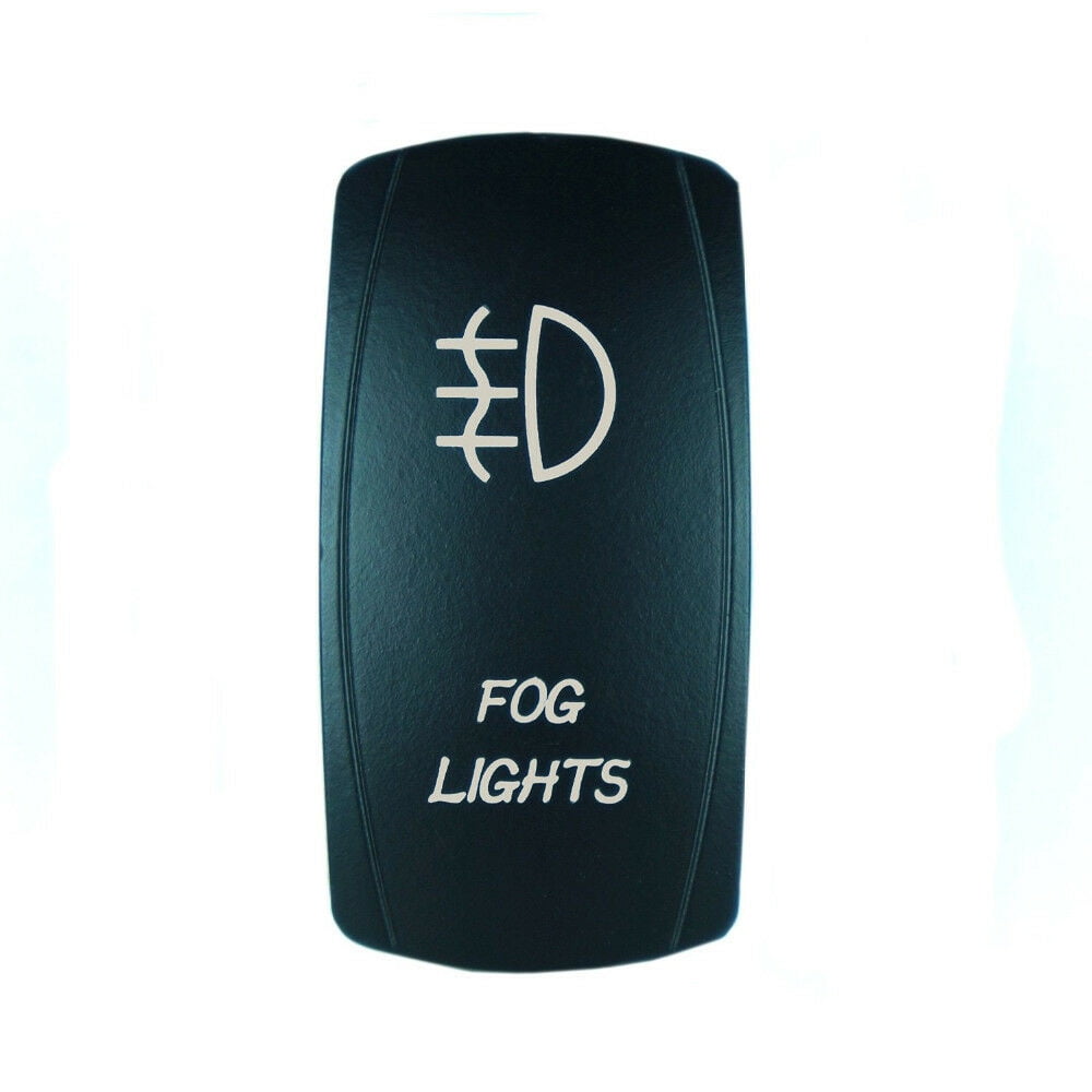 12V 20A 5 Pins On-Off Fog Lights Blue LED Backlit Laser Rocker Switch ...