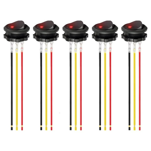 12V 20A Round Switches with LED Automotive Switches for Multifunction ...
