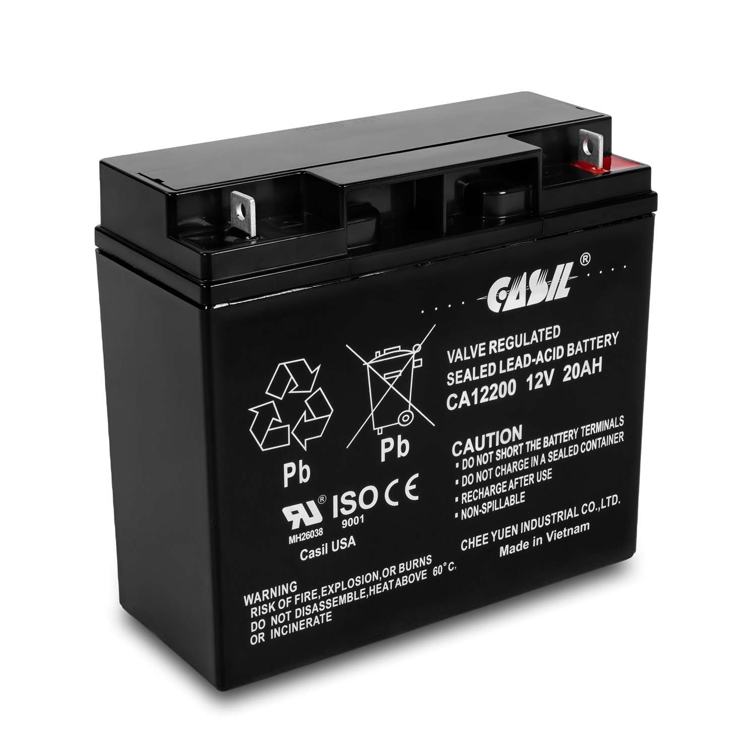 12V 20AH Battery Sealed Lead Acid AGM Rechargeable Deep Cycle Battery ...