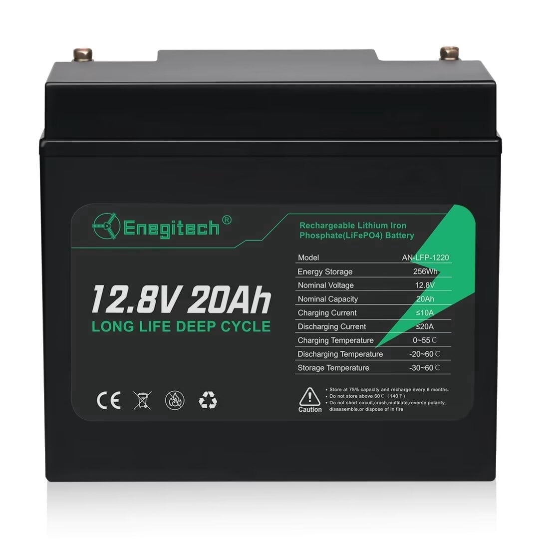 12V 20Ah LiFePO4 Battery, up to 2000 Deep Cycles for Solar Power ...